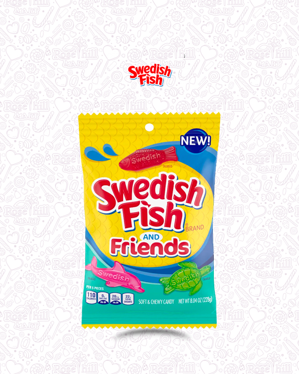 Swedish Fish And Friends Bag /228 Gram - Rosehill Mart | روزهل مارت