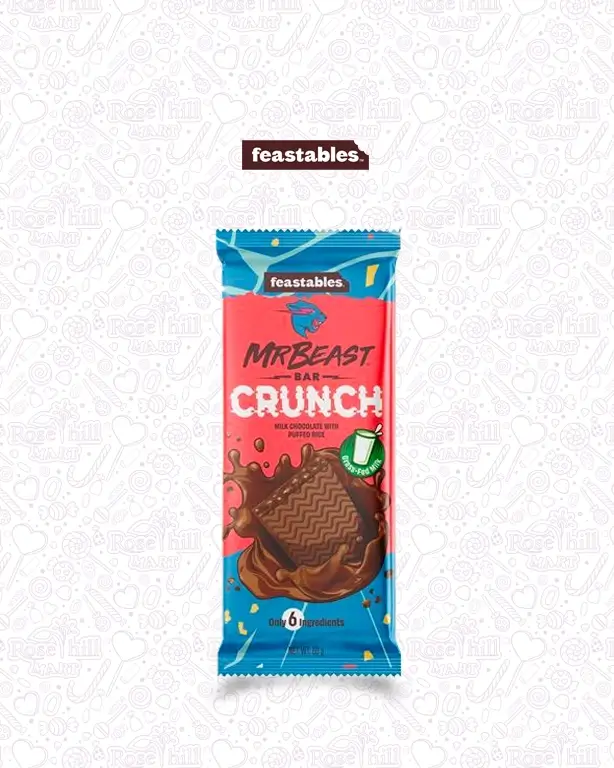 Mr Beast Crunch Puffed Rice Milk Chocolate Bar/ 35g – Rosehill Mart ...